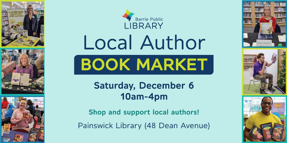 Discover your next great read at Barrie’s Local Author Book Market