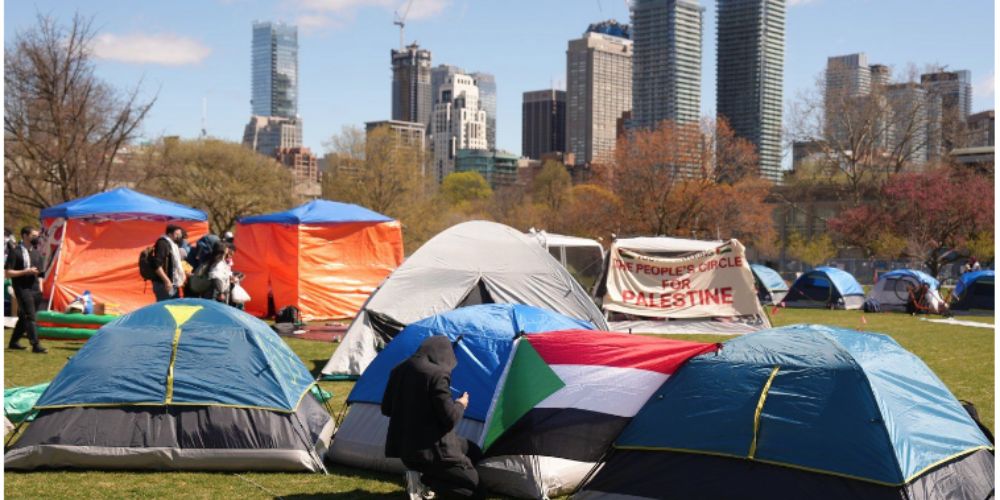 Students set up pro-Palestinian encampment protest at University of Toronto