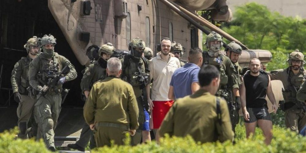 Israel rescues 4 hostages kidnapped in a Hamas attack on Oct. 7. At ...