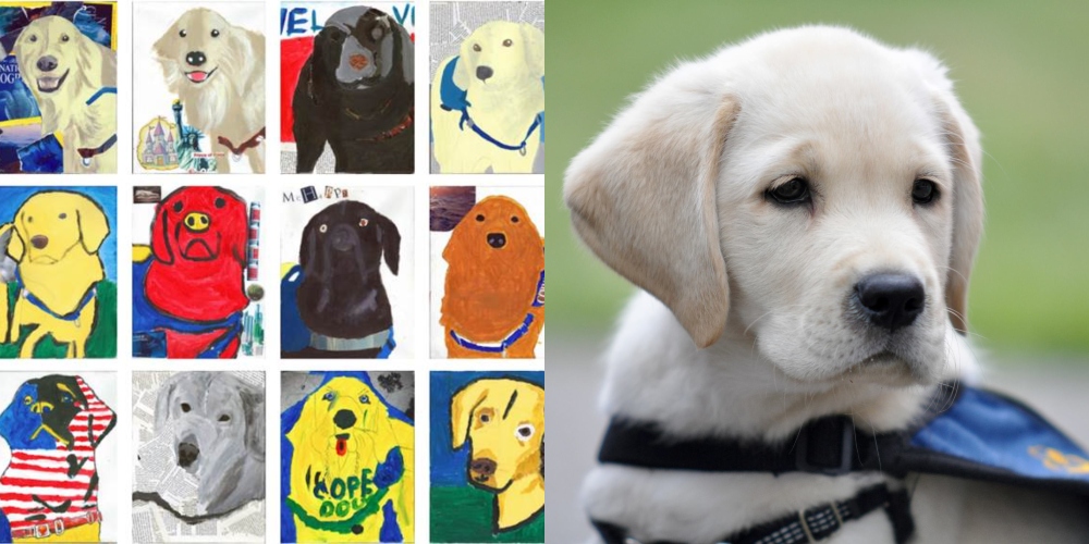 Students Create Beautiful Paintings Representing C.O.P.E Service Dogs ...