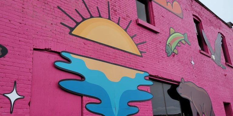 'The Land Knows You' mural decorates downtown Barrie's pink building