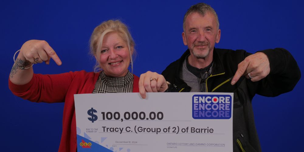 Barrie couple celebrates $100,000 Encore win