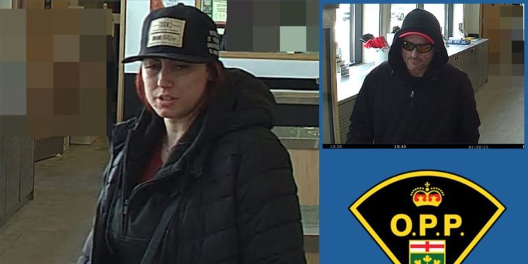 OPP searching for two suspects in theft investigation at Alliston LCBO
