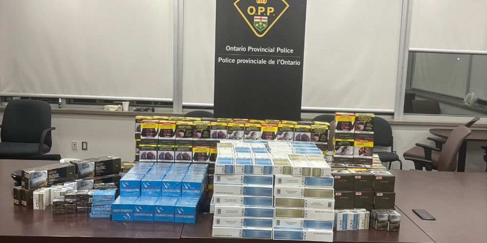 Roughly $11,000 in unmarked cigarettes seized by OPP following HWY 89 crash