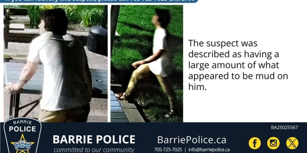 Police release more images of suspect in alleged assault of woman in Barrie