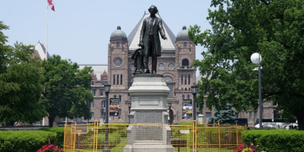 Sir John A. Macdonald statue back in view at Queen's Park after five ...
