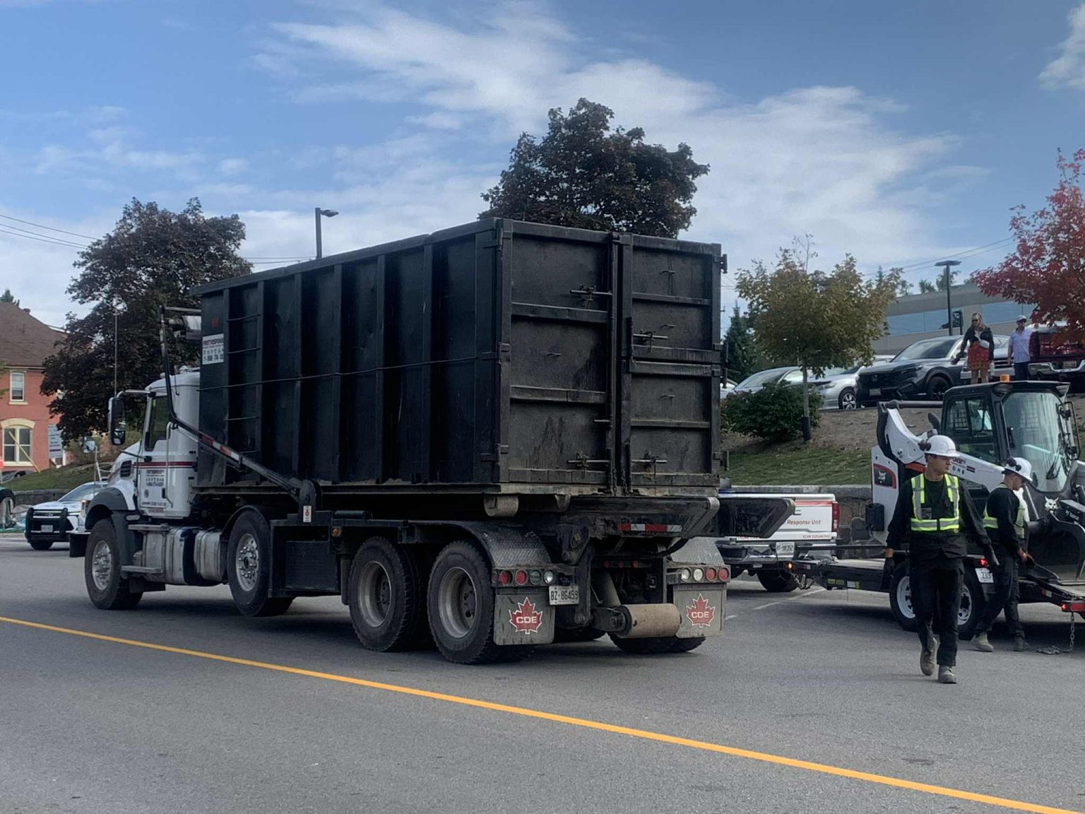 Tents being dismantled on Mulcaster Street in Barrie