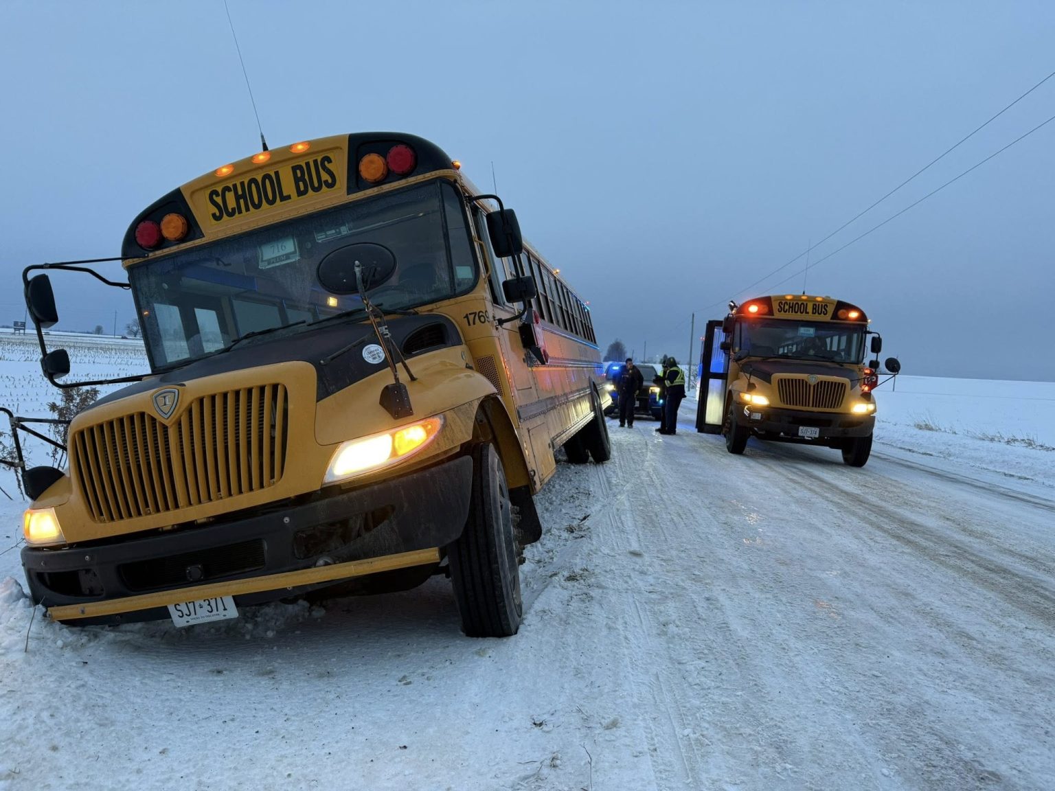 School bus goes for a slide in Innisfil
